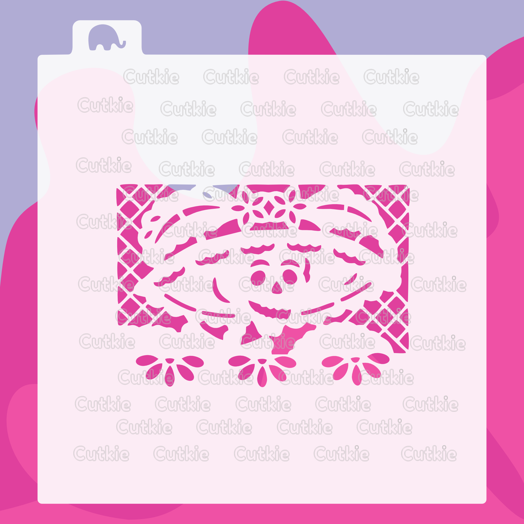 Stencil "Papel picado catrina con sombrero" – Cutkie